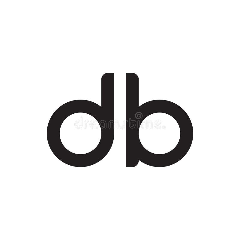 Icono Del Vector De Letra Inicial De Db Ilustración del Vector ...