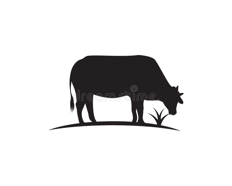 Icono Del Vector De Logo Template De La Vaca Ilustración del Vector ...