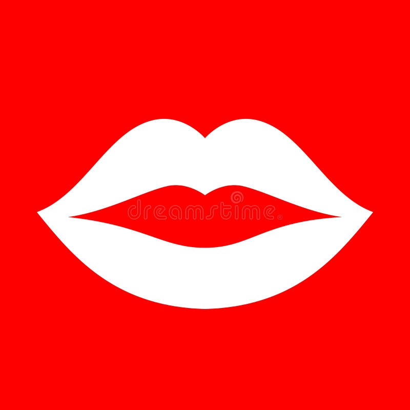 Icono Del Vector De Los Labios De La Boca Ilustración del Vector ...