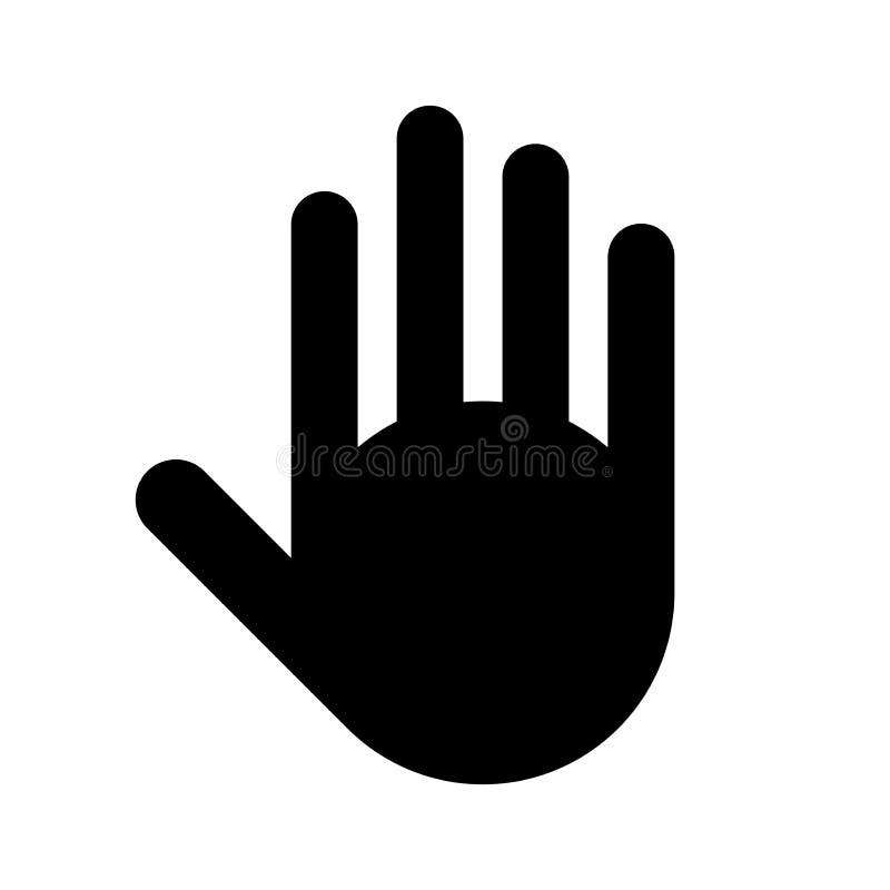 Icono Del Vector De Mano Aislado En Fondo Blanco Ilustración del Vector ...