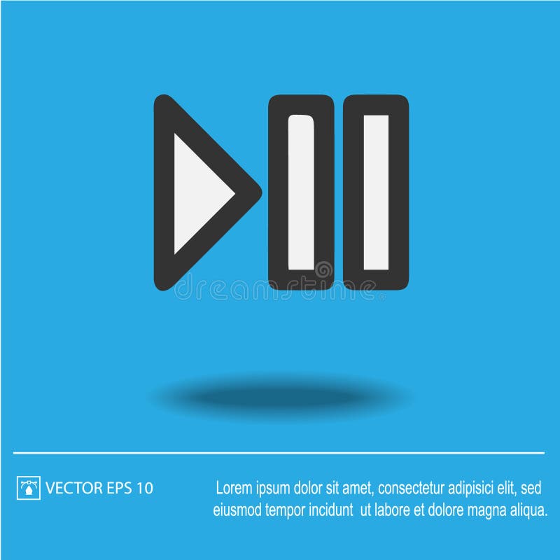 Icono Del Vector De La Pausa En El Fondo Transparente, Diseño Del ...