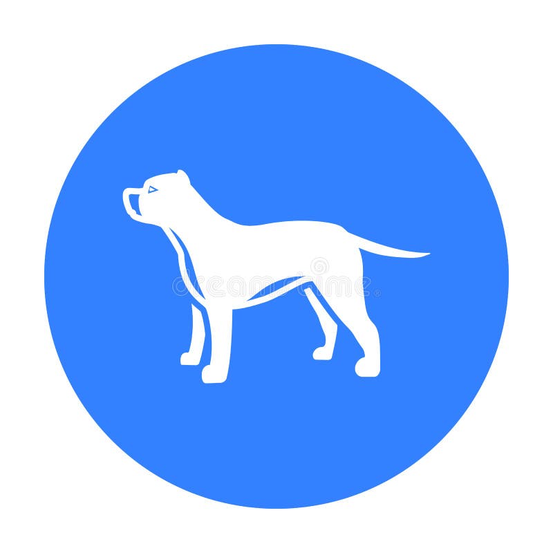 Icono Del Vector De Pitbull En El Estilo Negro Para El Web Ilustración ...