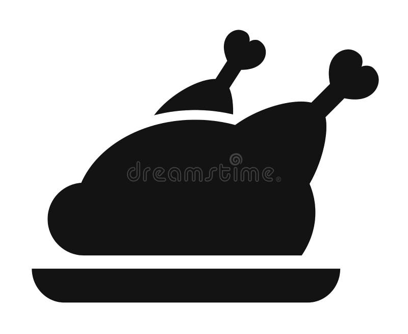 Icono Del Vector De Pollo Asado Ilustración del Vector - Ilustración de ...