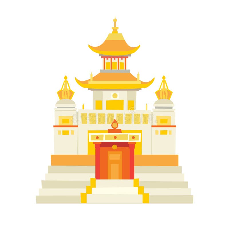 Icono Del Vector De Shaolin Temple Ilustración del Vector - Ilustración ...