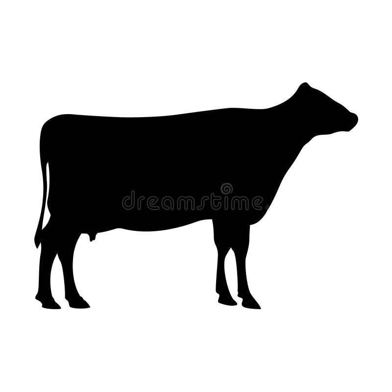 Icono Del Vector De Sombra De Vaca. Sombra Vectorial Del Icono De Cow ...