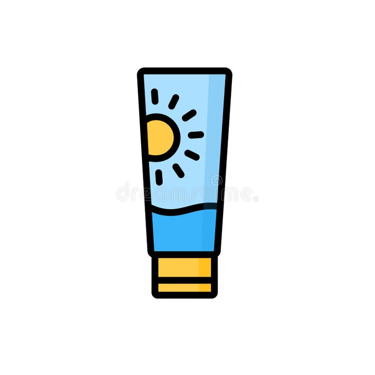 Icono Del Vector De Sunscream Stock de ilustración - Ilustración de ...