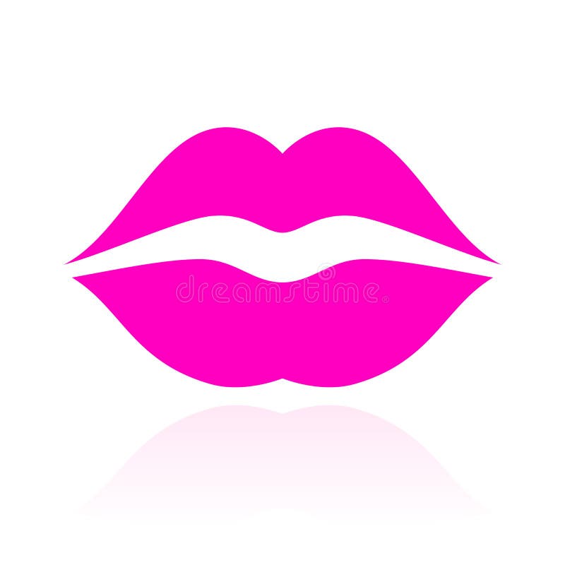 Icono Del Vector Del Beso De La Boca Ilustración del Vector ...