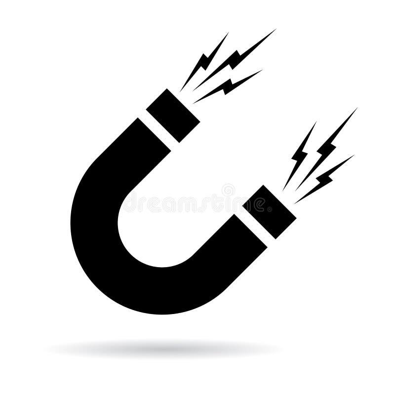 Icono del vector del imán ilustración del vector. Ilustración de ...