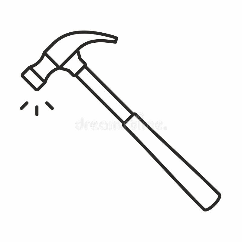 Icono Del Vector Del Martillo Ilustración del Vector - Ilustración de ...