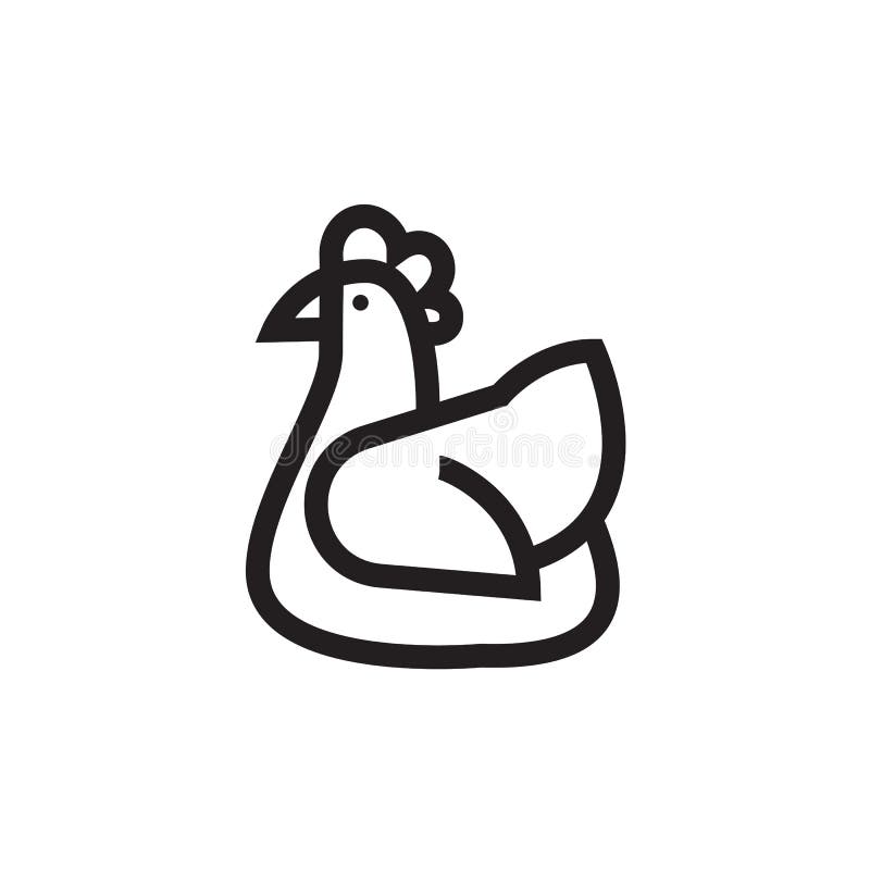 Icono Del Vector Del Pollo O Del Gallo Ilustración del Vector ...