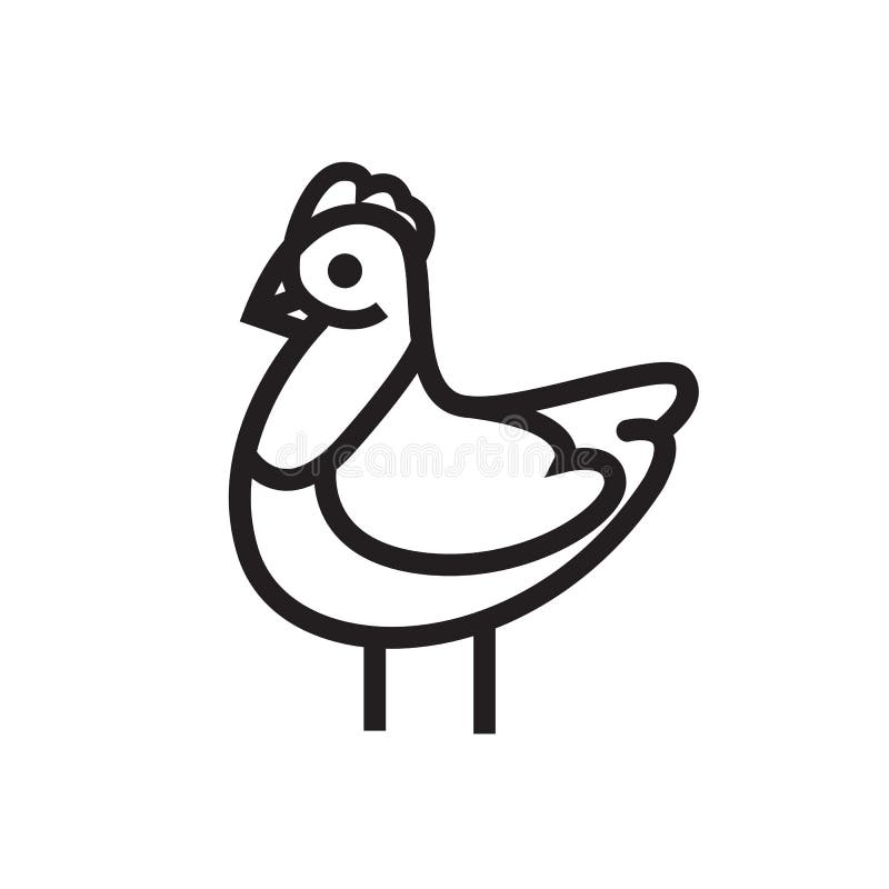 Icono Del Vector Del Pollo O Del Gallo Ilustración del Vector ...