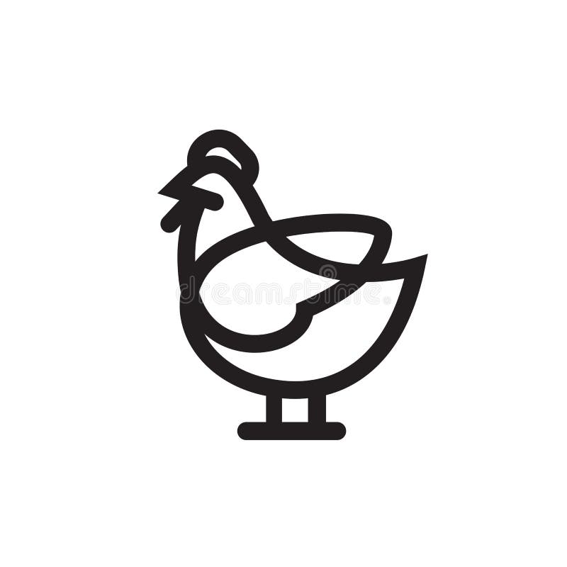 Icono Del Vector Del Pollo O Del Gallo Ilustración del Vector ...