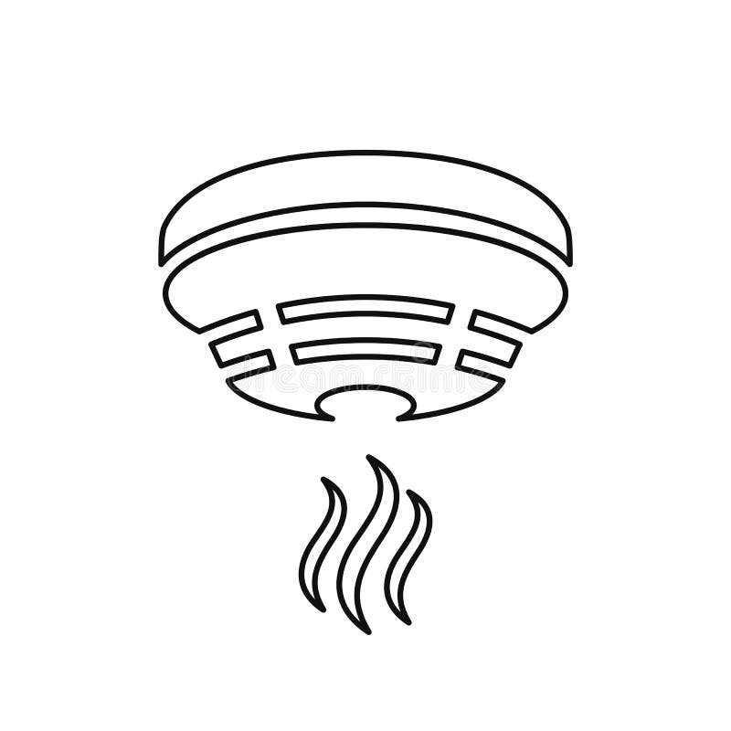 Pictograma Del Detector De La Alarma De Humo Ilustración del Vector ...