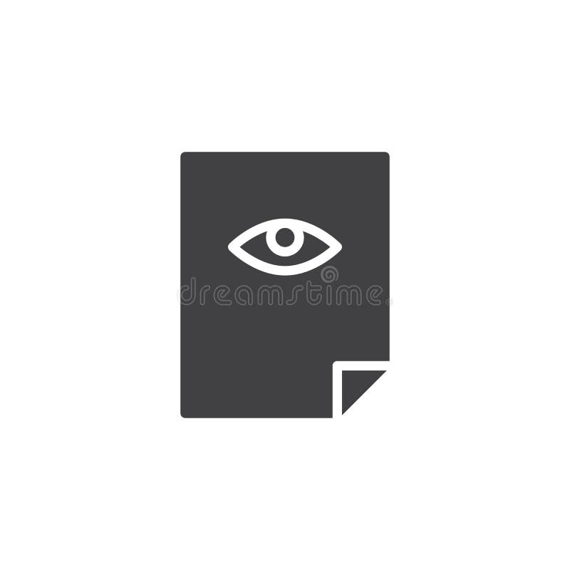 Icono Del Vector Del Documento De La Visión Ilustración del Vector ...