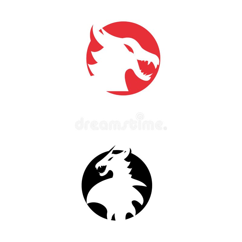 Icono del vector Dragon ilustración del vector. Ilustración de potencia ...