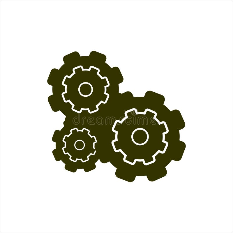 Icono Del Vector Del Engranaje Y De Los Ajustes Ilustración Del Vector