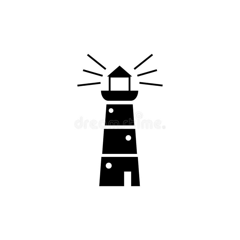 Icono del vector del faro ilustración del vector. Ilustración de faro ...