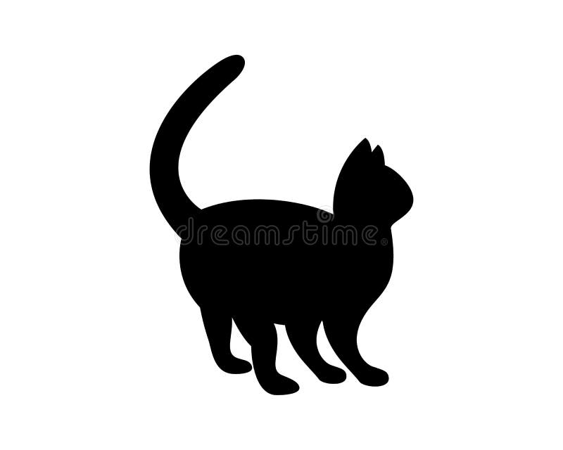 Icono del vector del gato ilustración del vector. Ilustración de ...