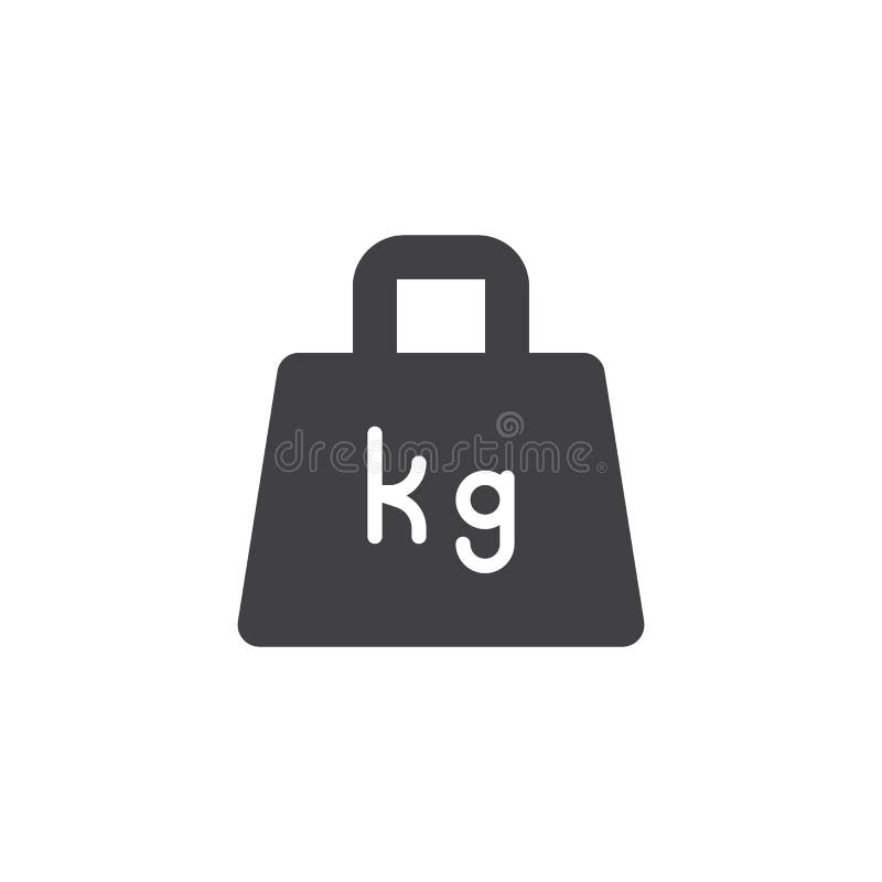 Kilogramo De Icono Vectorial Estilo Plano Aislado En Fondo Blanco Ilustración del Vector ...