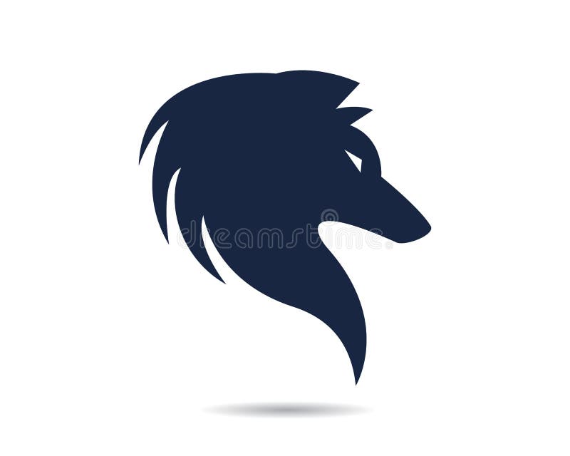 Icono del vector del lobo ilustración del vector. Ilustración de pista ...