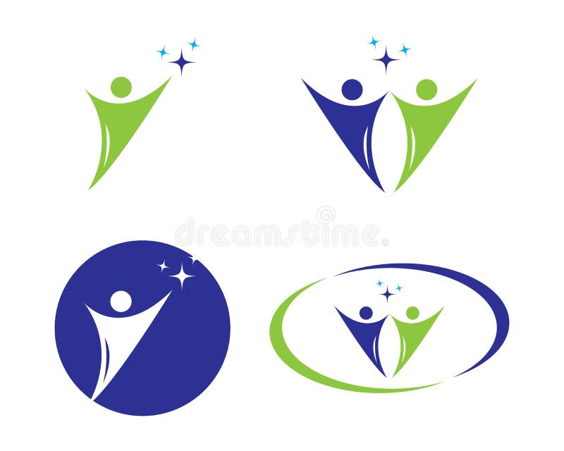 Icono Del Vector Del Logotipo De La Gente Stock de ilustración ...