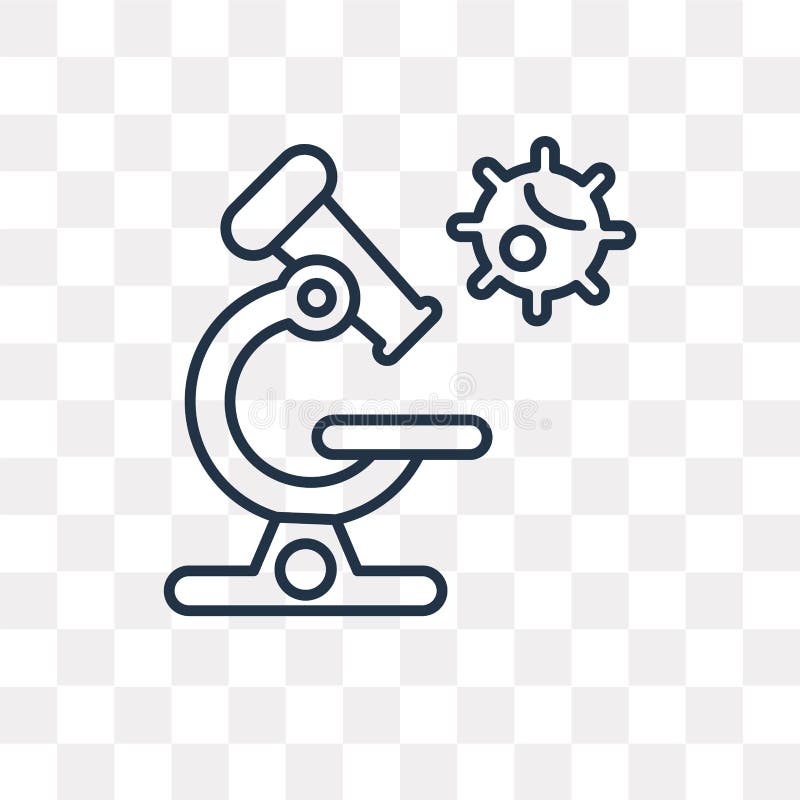 Icono Del Vector Del Microscopio Aislado En El Fondo Transparente ...