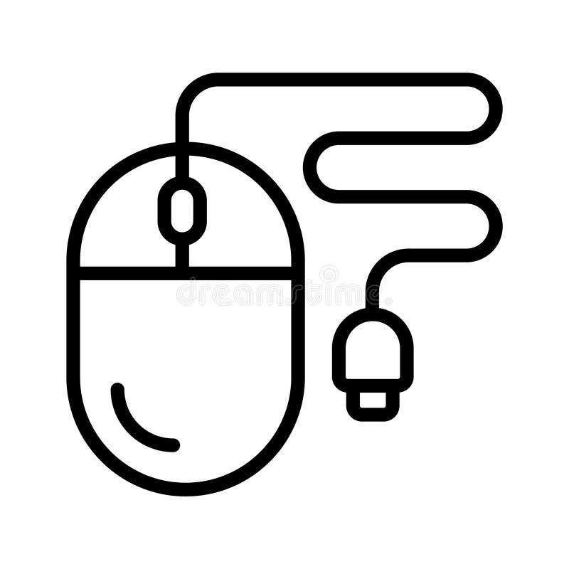 Icono Del Vector Modificable Del Mouse Del Equipo Ilustración del ...