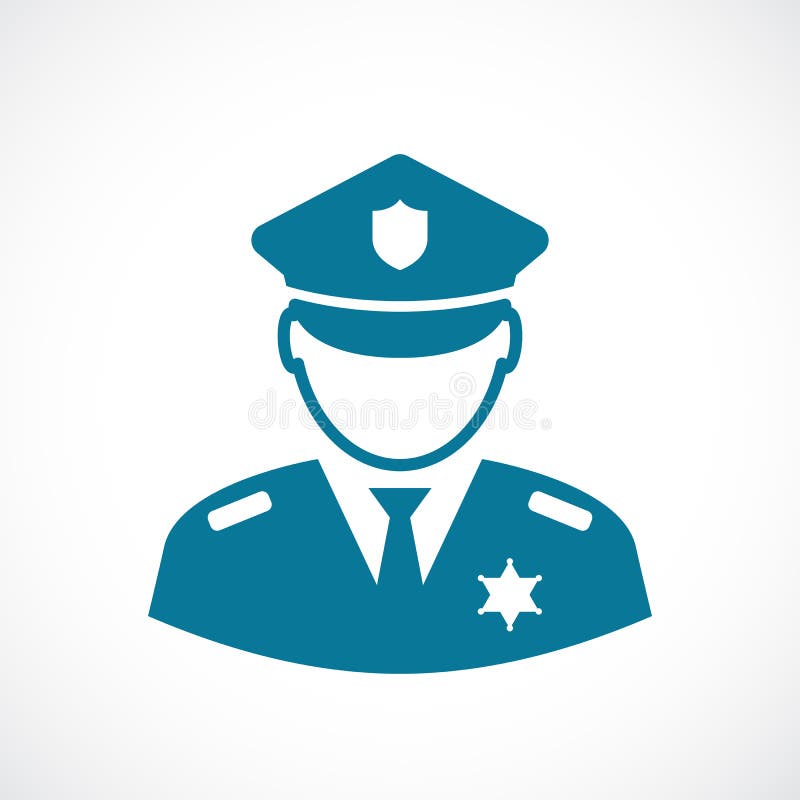 Icono Del Vector Del Oficial De Policía Ilustración del Vector ...