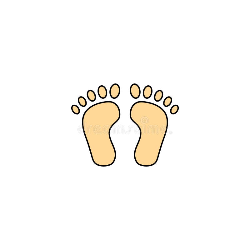 Icono Del Vector Del Pie Aislado En Fondo Blanco Ilustración del Vector ...