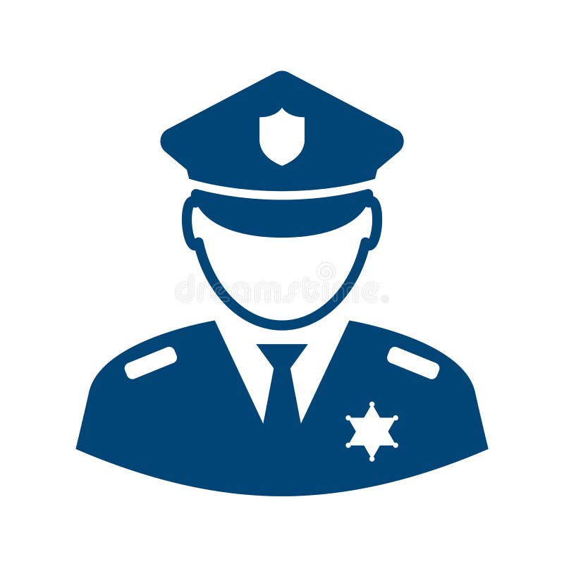 Icono Del Vector Del Policía Ilustración del Vector - Ilustración de ...