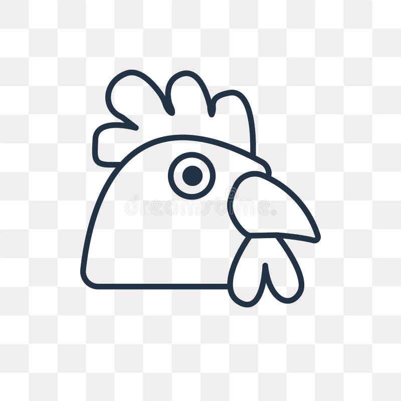 Icono Del Vector Del Pollo Aislado En El Fondo Transparente, C Linear ...