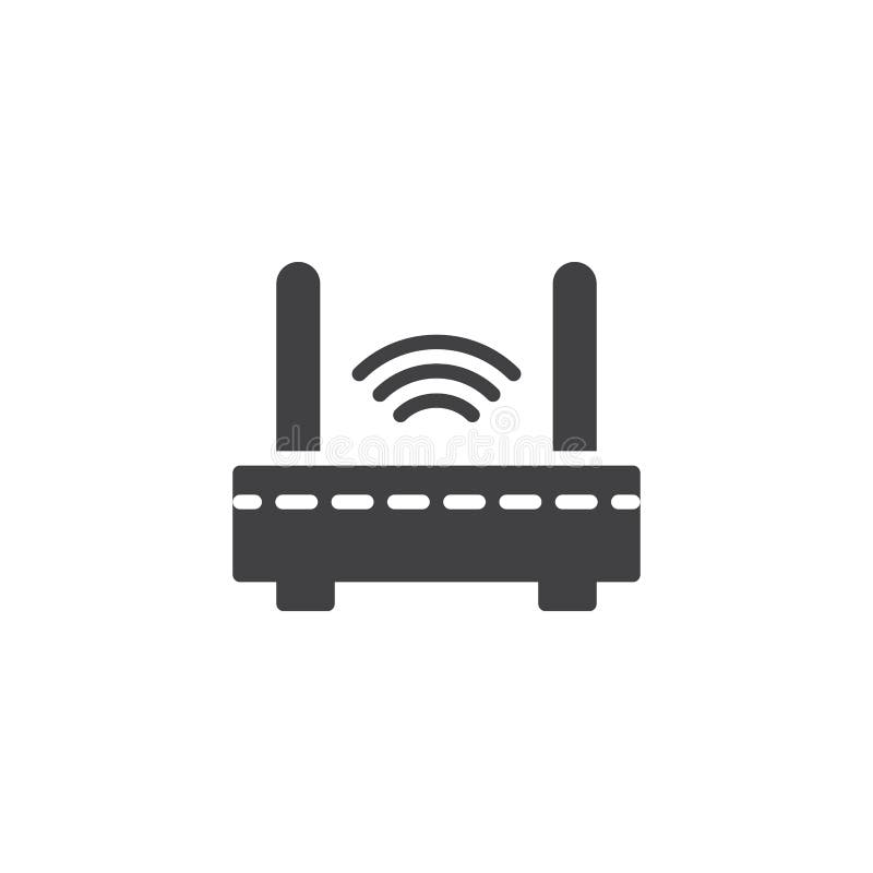 Icono Del Vector Del Router De Internet De Wifi Ilustración del Vector ...