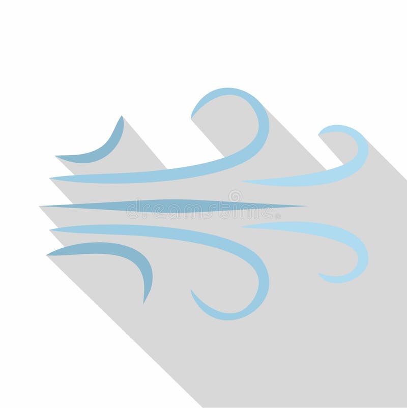 Icono Del Viento, Estilo Plano Stock de ilustración - Ilustración de ...