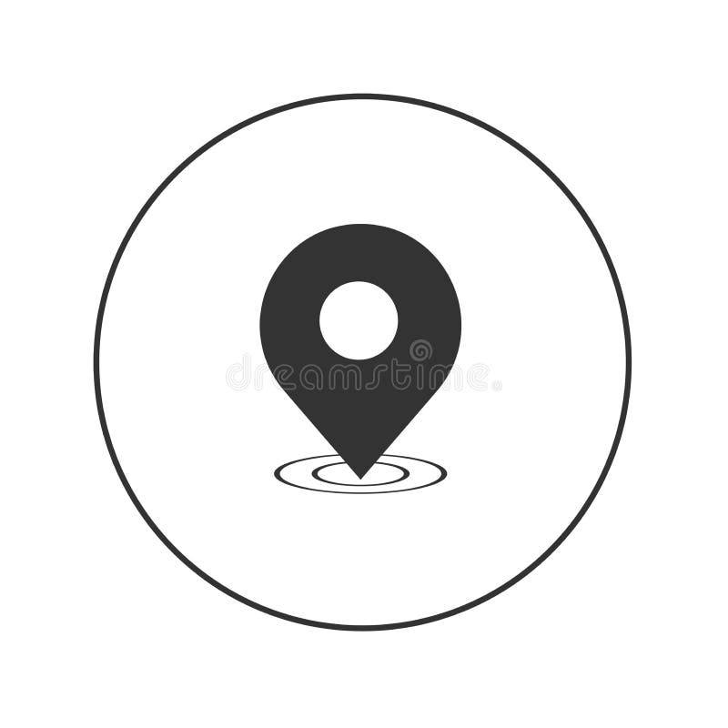 Icono Del Web Del Marcador Del Mapa Stock de ilustración - Ilustración ...