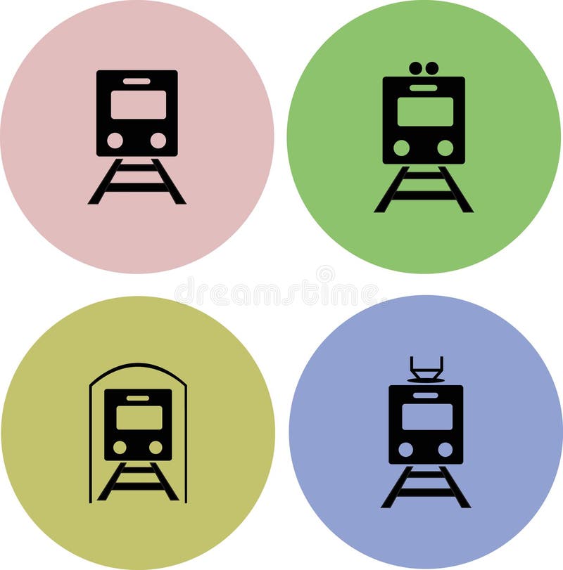 Icono determinado del tren ilustración del vector. Ilustración de metro ...