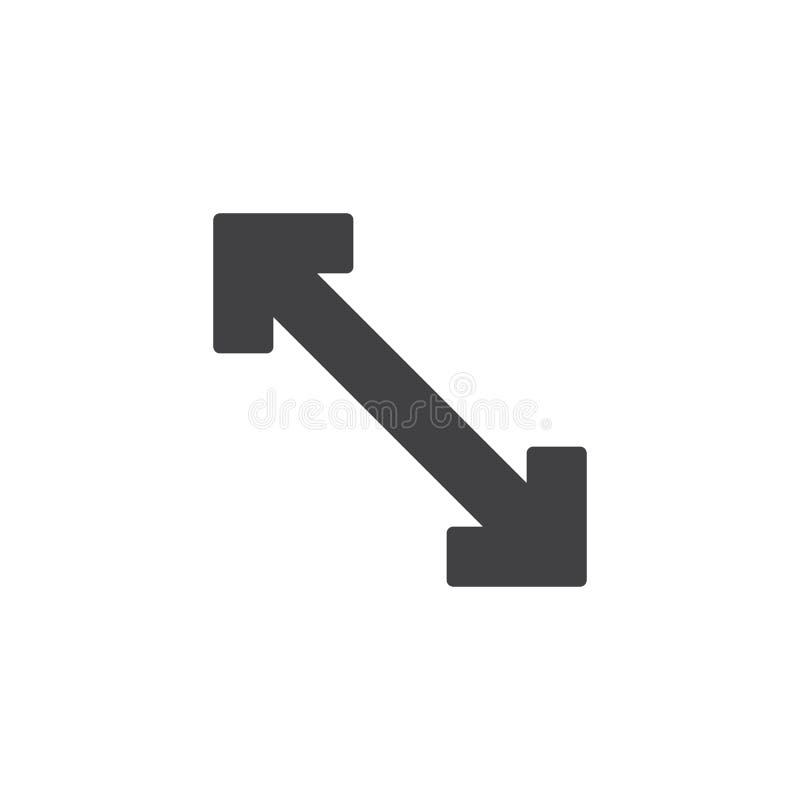 Icono Diagonal Del Vector De La Flecha Ilustración del Vector ...