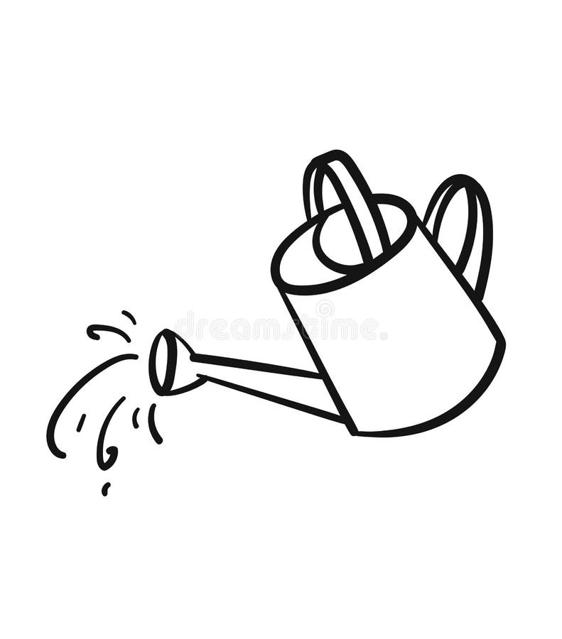 Icono Dibujado Mano Del Bosquejo De La Regadera Ilustración del Vector ...