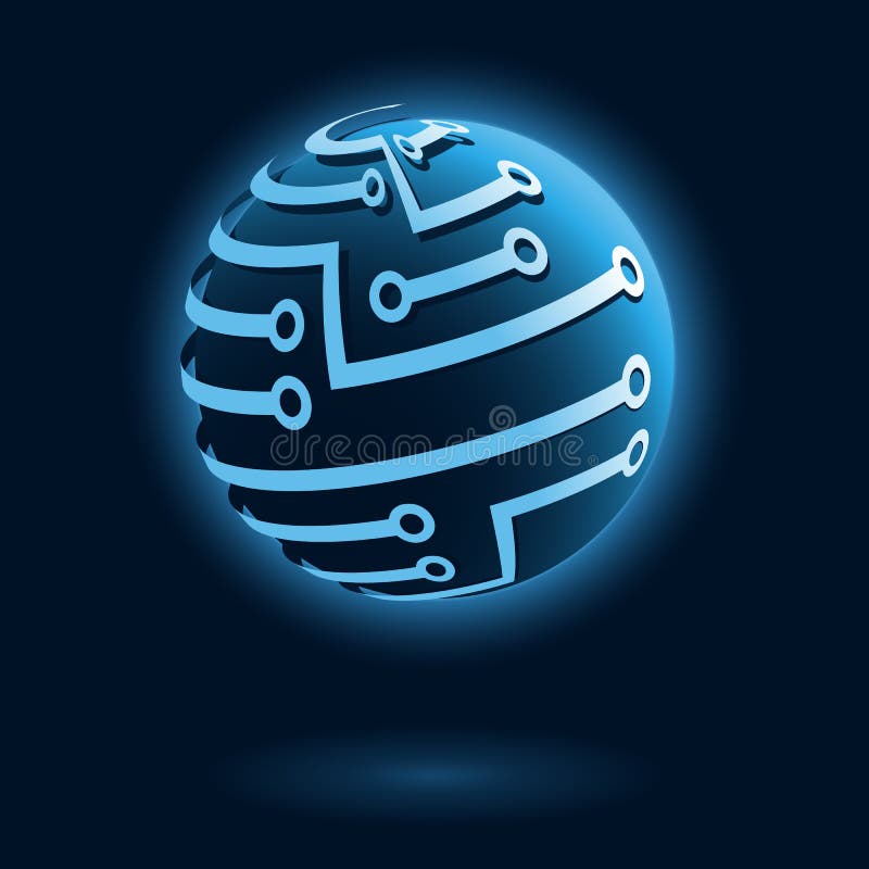 Icono Digital Global. Ilustración Del Vector. Ilustración del Vector ...