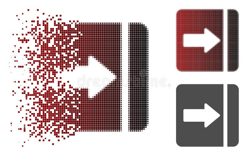 Icono Disipado De Dot Halftone Expand Menu Right Ilustración del Vector ...