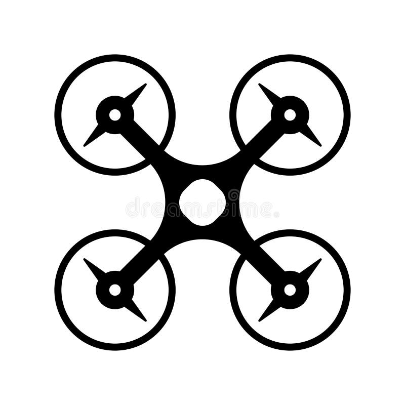 Icono Drone. Vector Aislado En Fondo Blanco. Ilustración del Vector ...