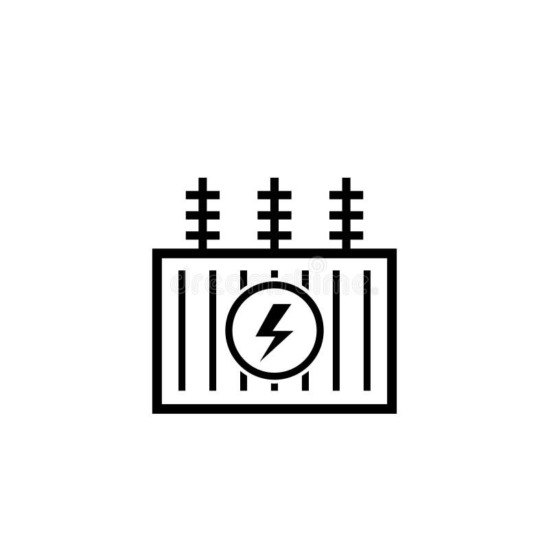 Icono Eléctrico Del Esquema Del Transformador Ilustración del Vector ...