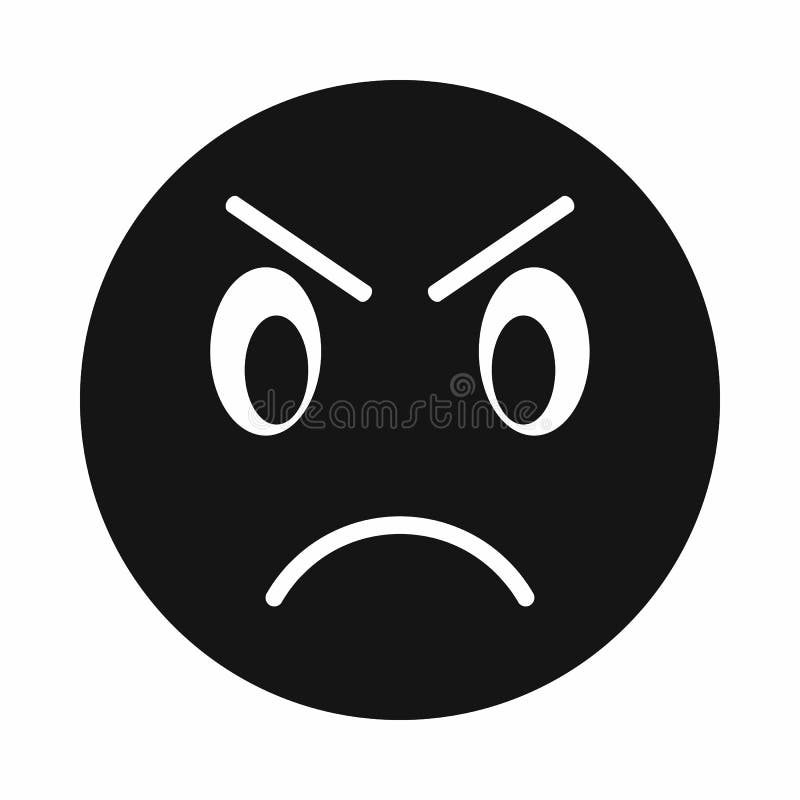 Icono Enfadado Del Emoticon, Estilo Simple Ilustración del Vector ...