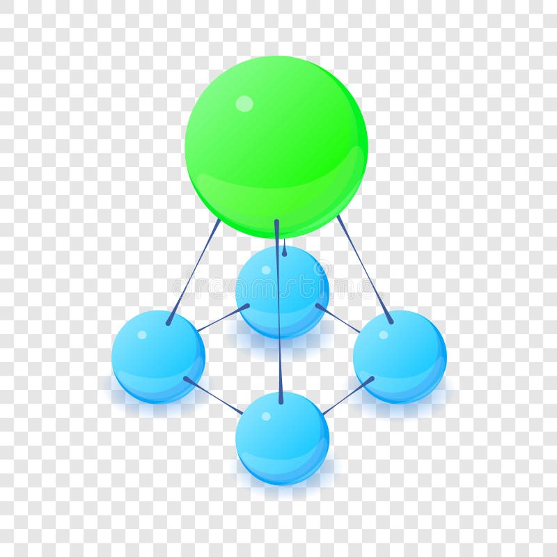 Icono Estable De La Mol?cula, Estilo Isom?trico 3d Ilustración del Vector - Ilustración de ...