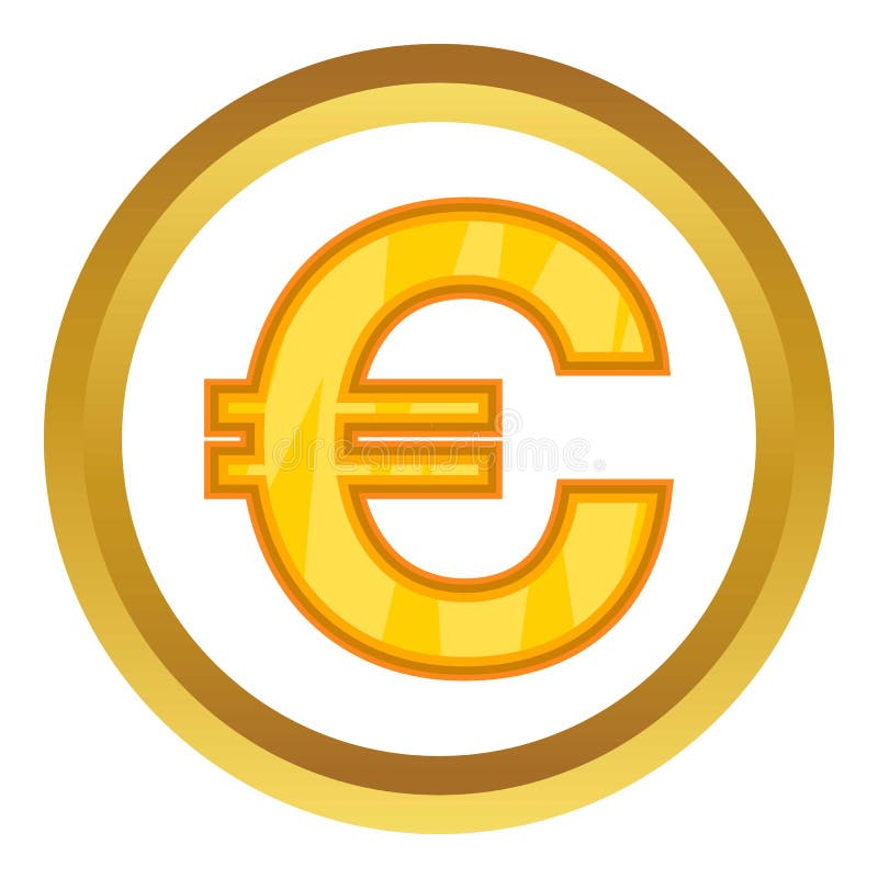 Icono euro stock de ilustración. Ilustración de marca - 124920416