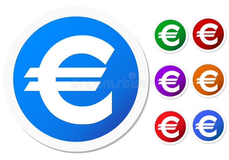 Icono euro ilustración del vector. Ilustración de anaranjado - 44459025