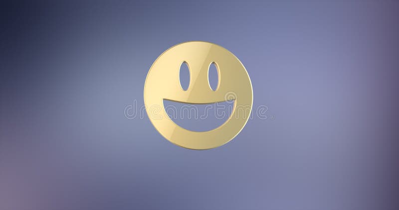 Icono Feliz Del Oro 3d Del Emoticon Almacen De Video - Vídeo de ...