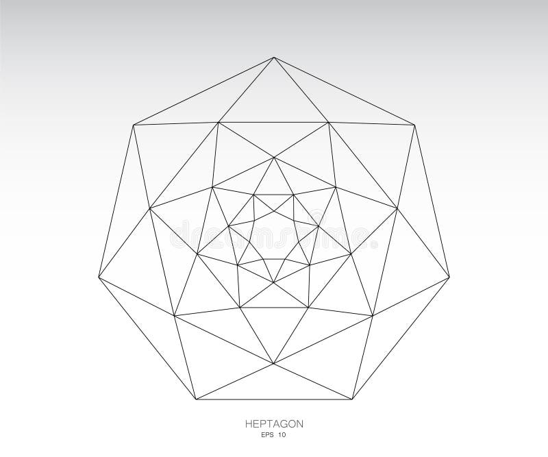 Icono Del Heptágono Figura Geométrica Elemento Para Los Apps Móviles Del Concepto Y Del Web ...