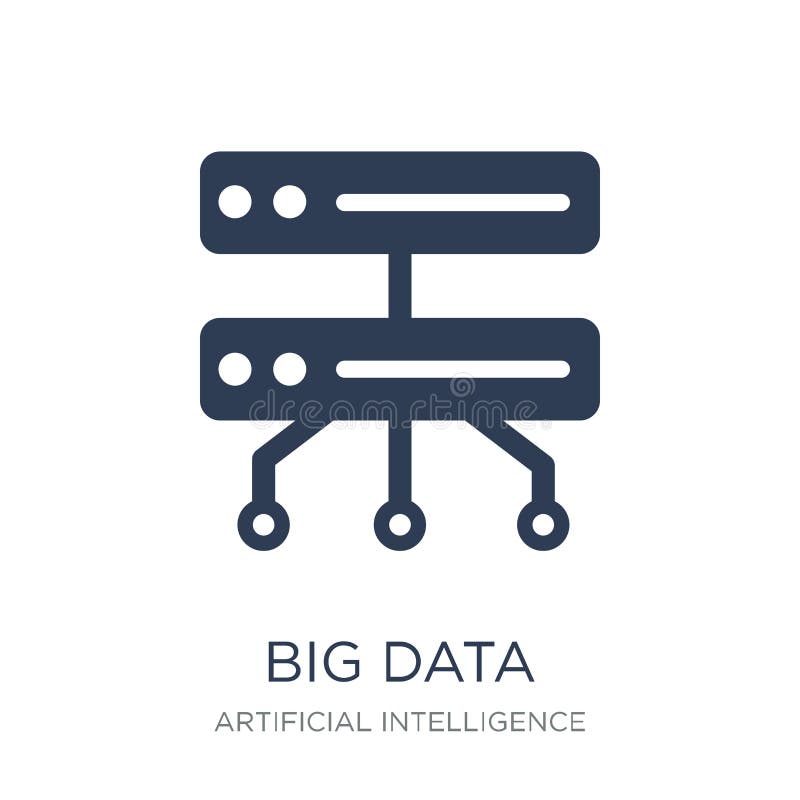 Icono Grande De Los Datos Icono Grande De Los Datos Del Vector Plano De ...