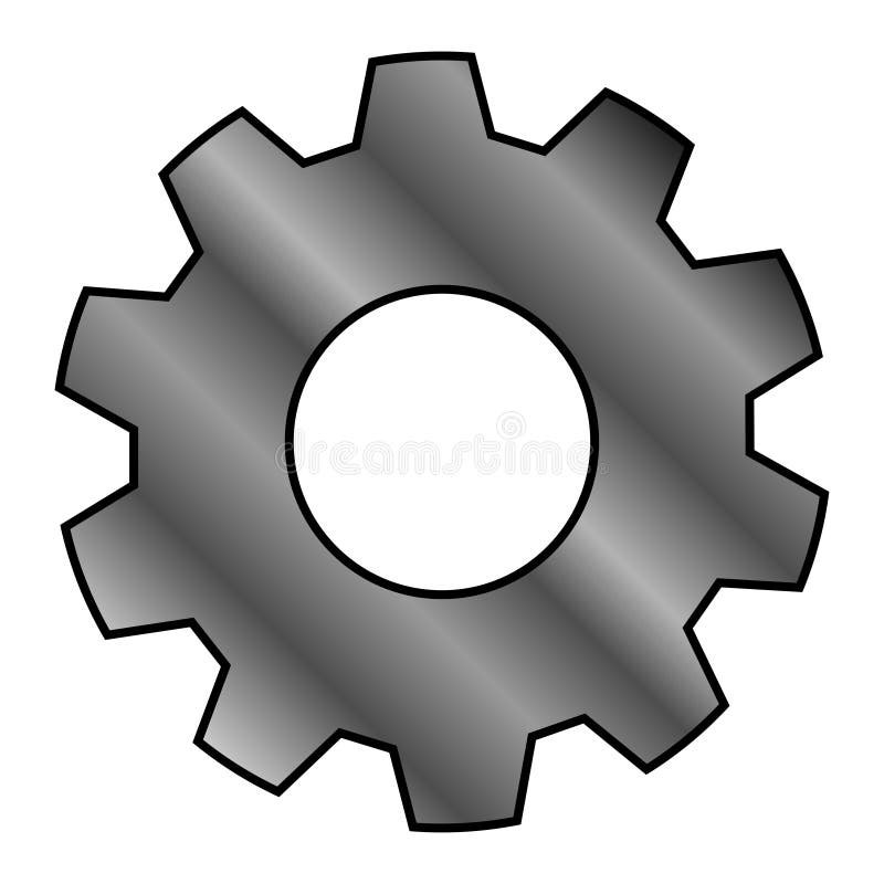 Icono gris del engranaje stock de ilustración. Ilustración de personas ...