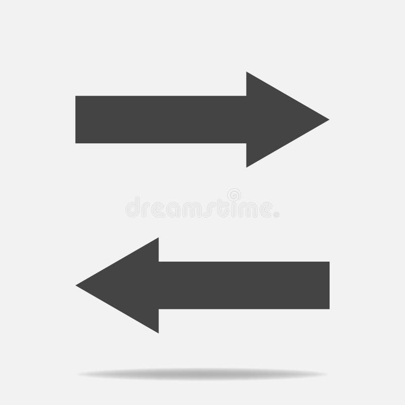 Flechas Horizontales Aparte Ilustración del Vector - Ilustración de ...